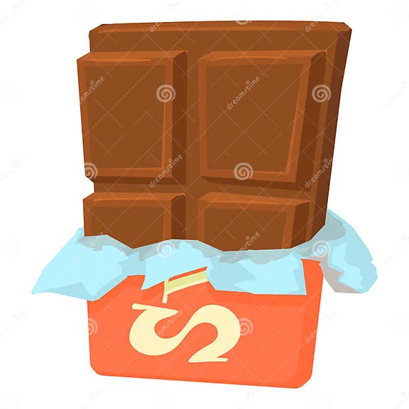 Chocolate Icon, Cartoon Style Stock Vector - Illustration of wrapper ...