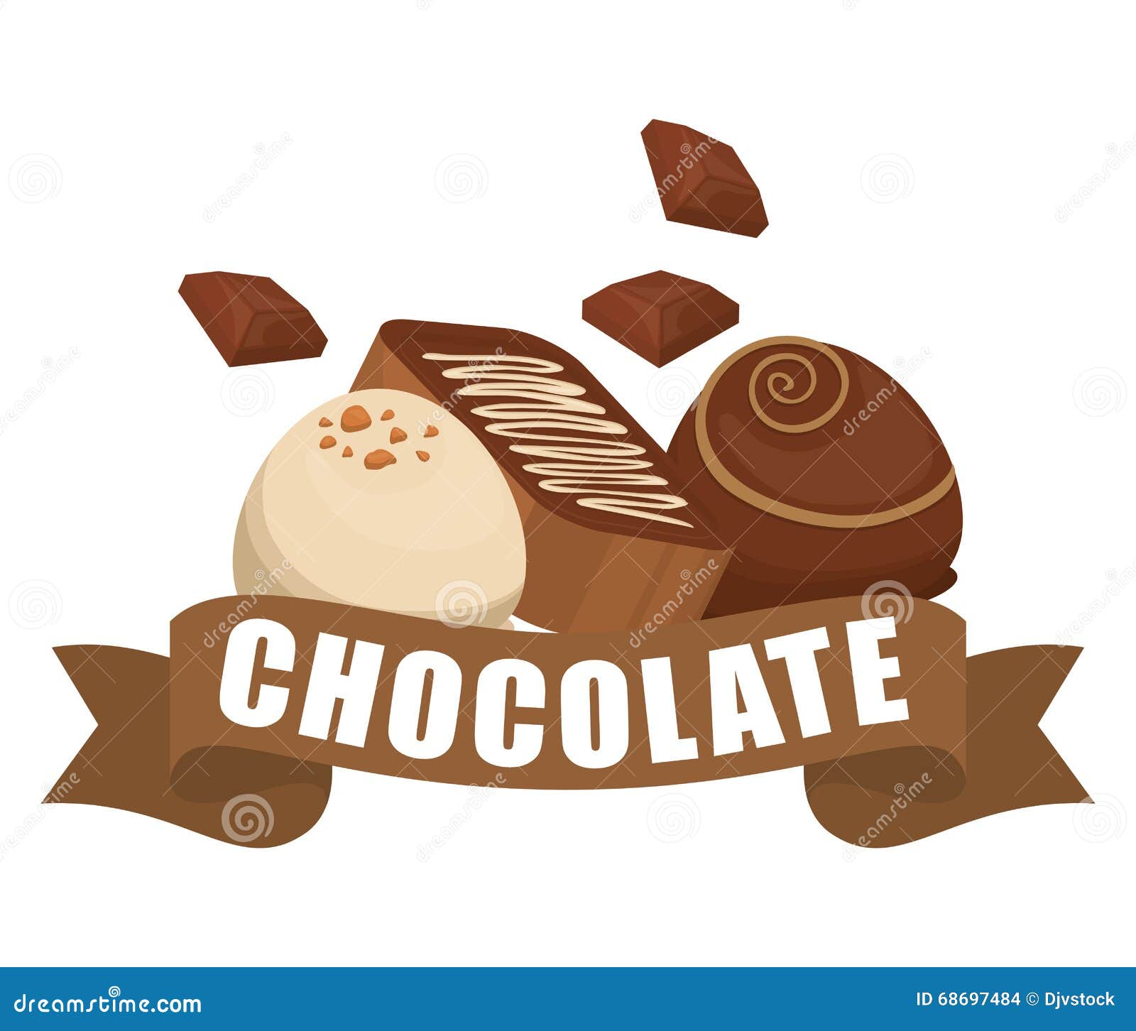 Chocolate icon design stock vector. Illustration of gourmet - 68697484