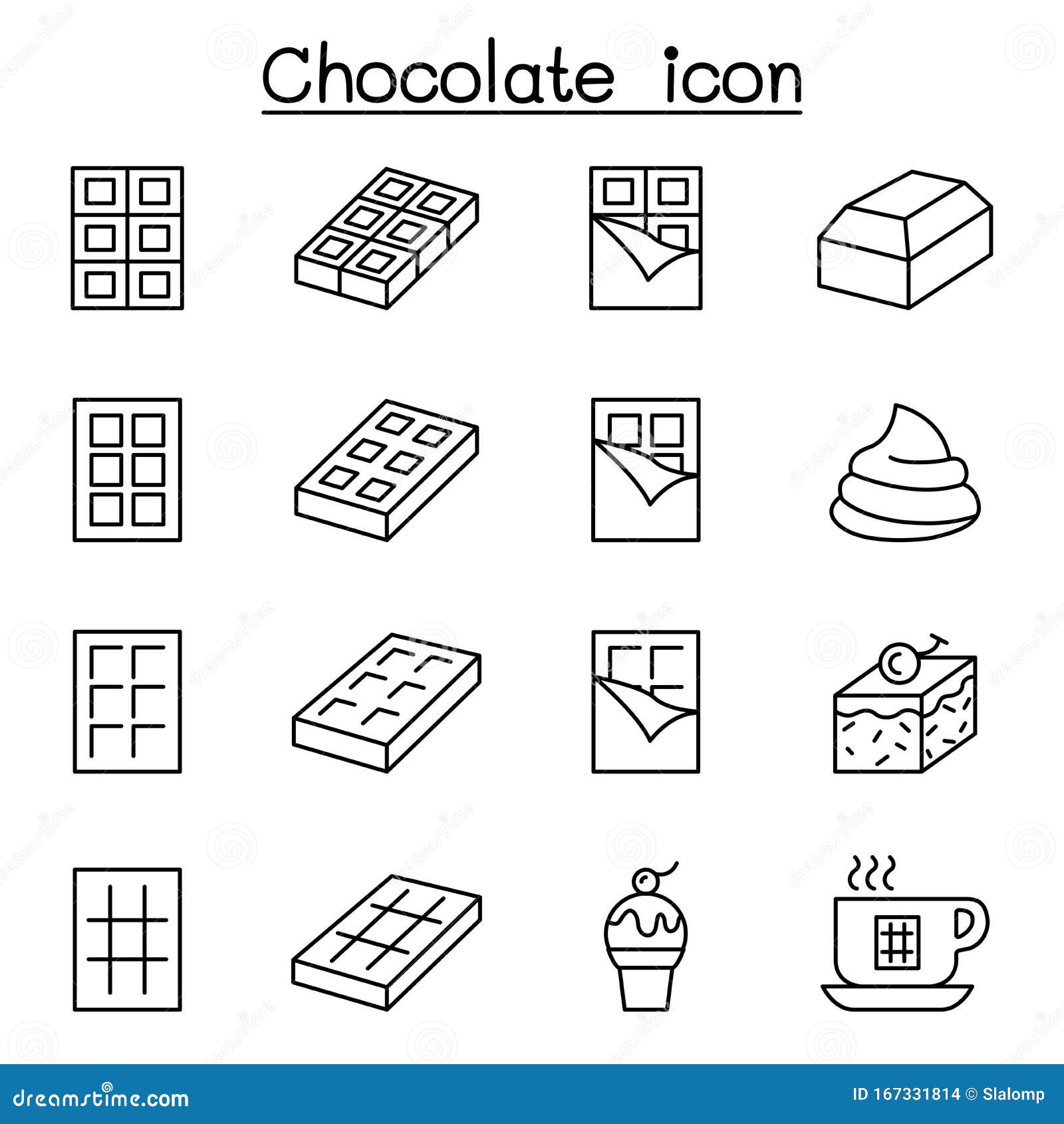 Chocolate Bar Icon In Cartoon Style Isolated On White Background ...