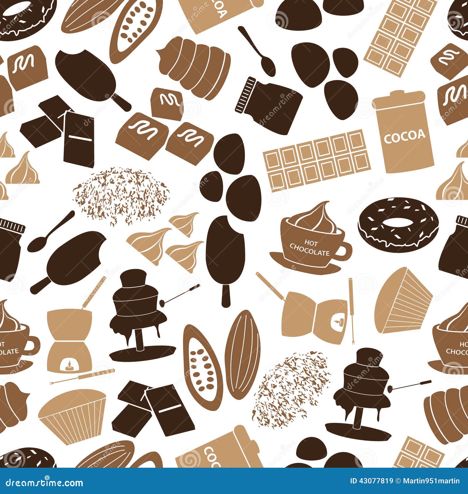 Chocolate Icons Flat Vector Illustration | CartoonDealer.com #47193716
