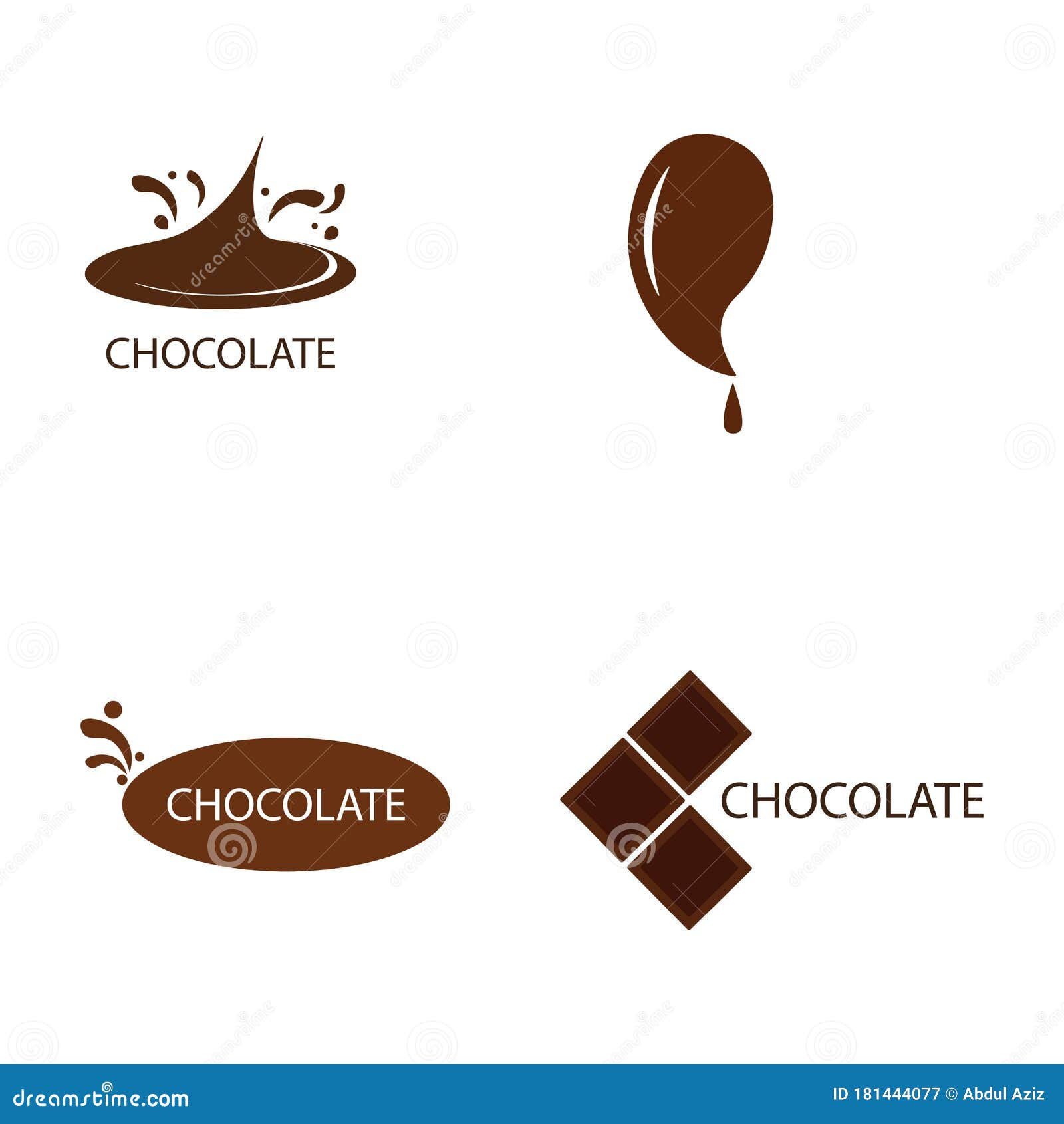 Chocolate Illustration Logo Vector Stock Vector - Illustration of ...