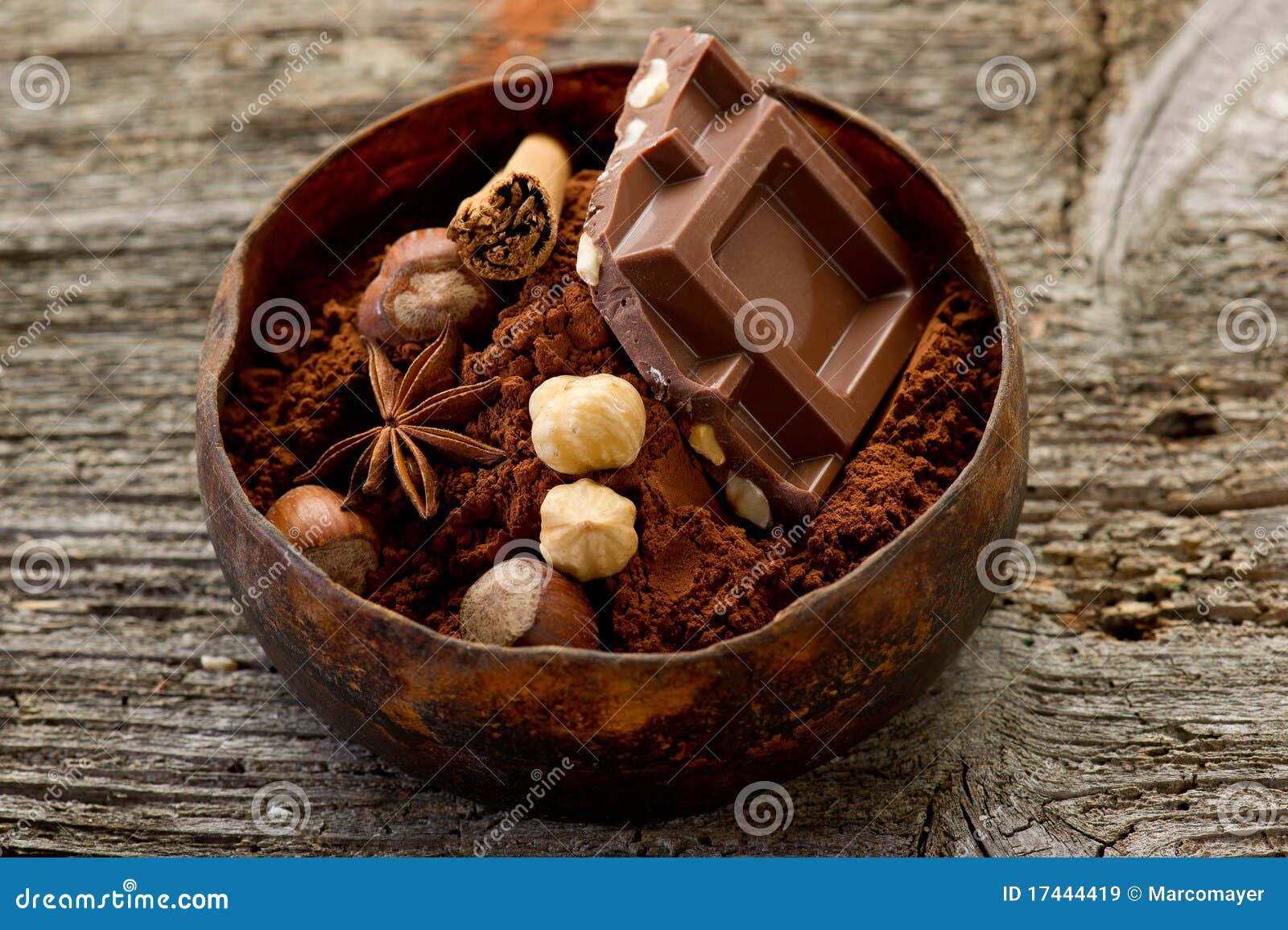 Chocolate with ingredients stock image. Image of group - 17444419