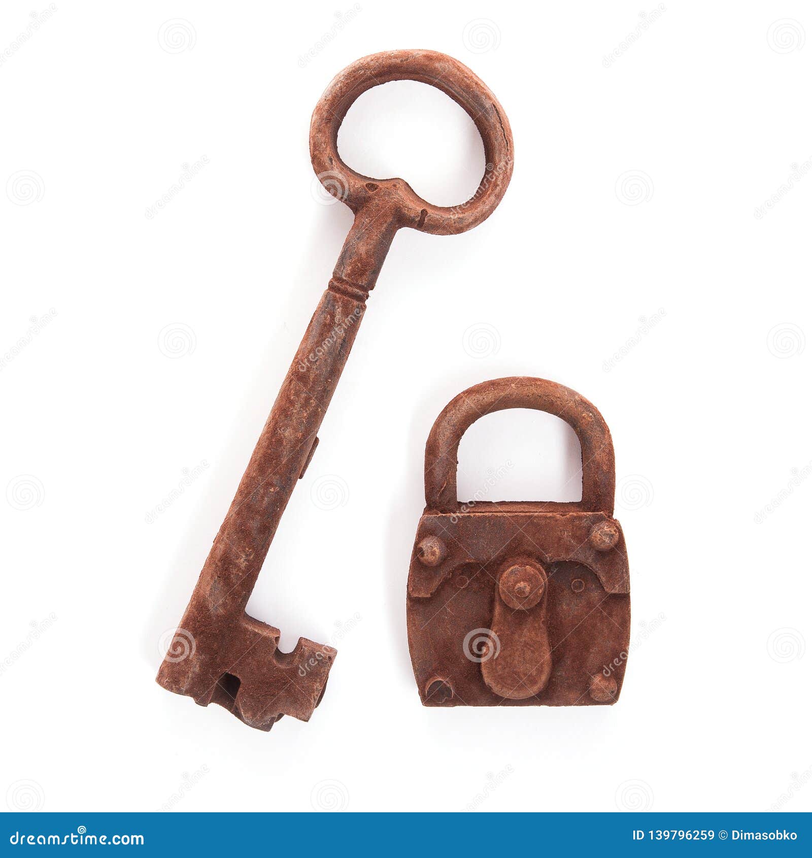 Chocolate Keys Symbol with Lock Stock Image - Image of food, brown ...