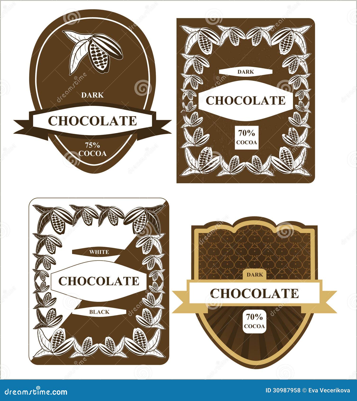 Chocolate Label Royalty-Free Stock Image | CartoonDealer.com #30987958