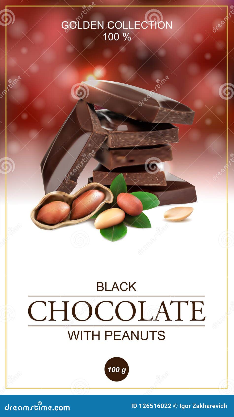 Chocolate Label Template With Cocoa Beans Pattern Seamless With Cacao ...