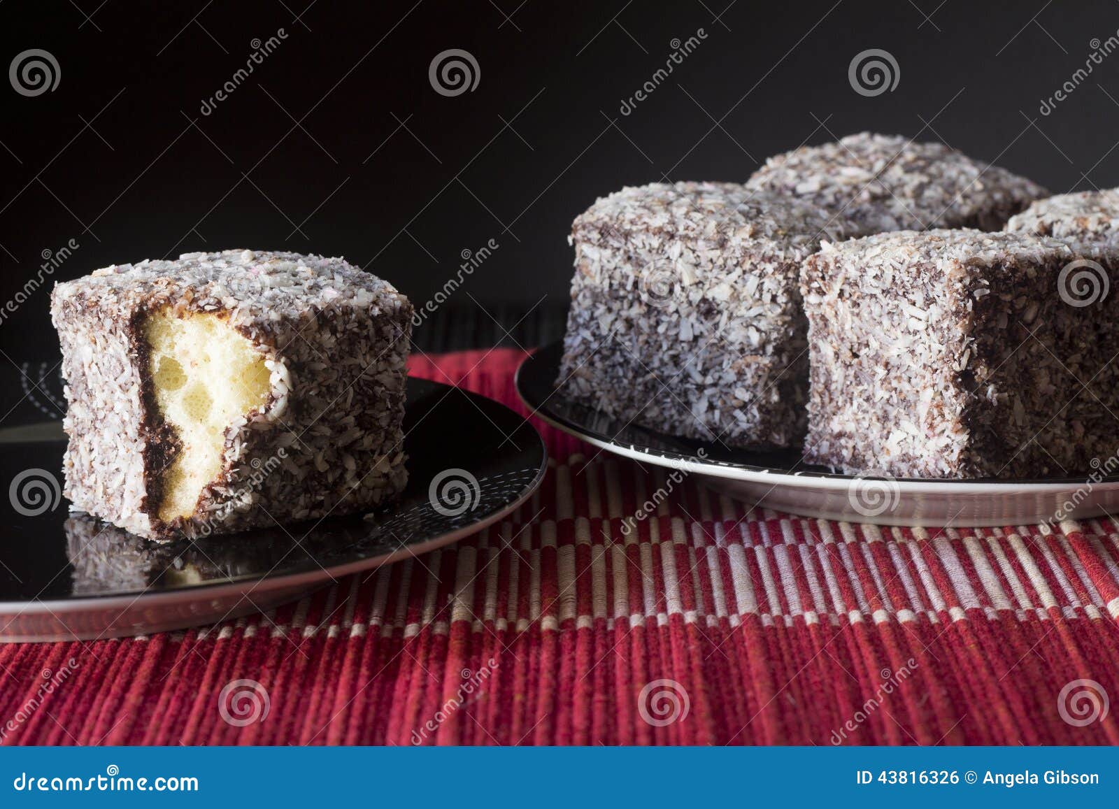 Chocolate Lamingtons - Selective Focus Horizontal Stock Photo - Image ...
