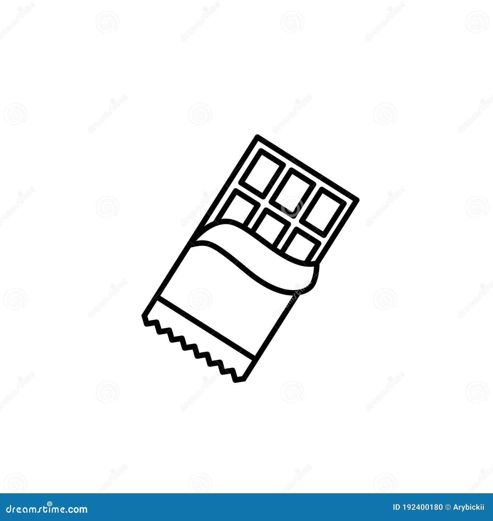 Chocolate line icon stock vector. Illustration of cacao - 192400180