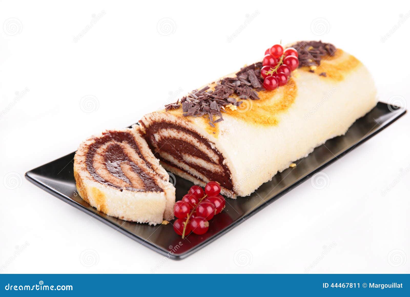 Chocolate log cake stock image. Image of yule, celebration - 44467811