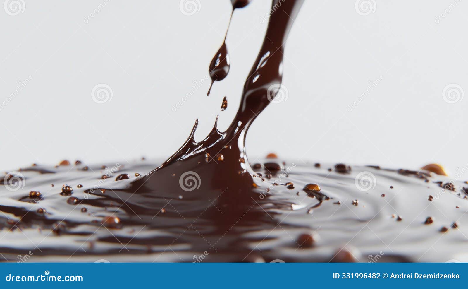 Chocolate Long Wave Splash on Transparent Background Stock Illustration ...