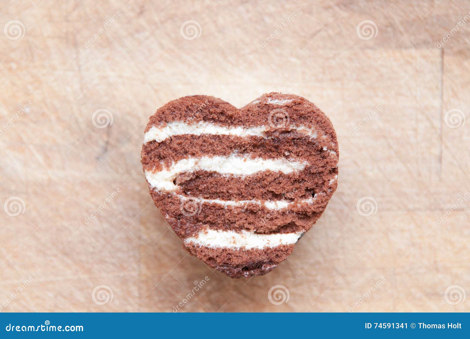 Chocolate Love Heart Shape Made from Cake Stock Image - Image of shape ...