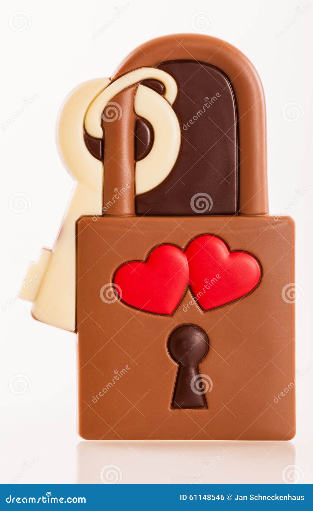 Chocolate love lock stock photo. Image of railing, delicious - 61148546