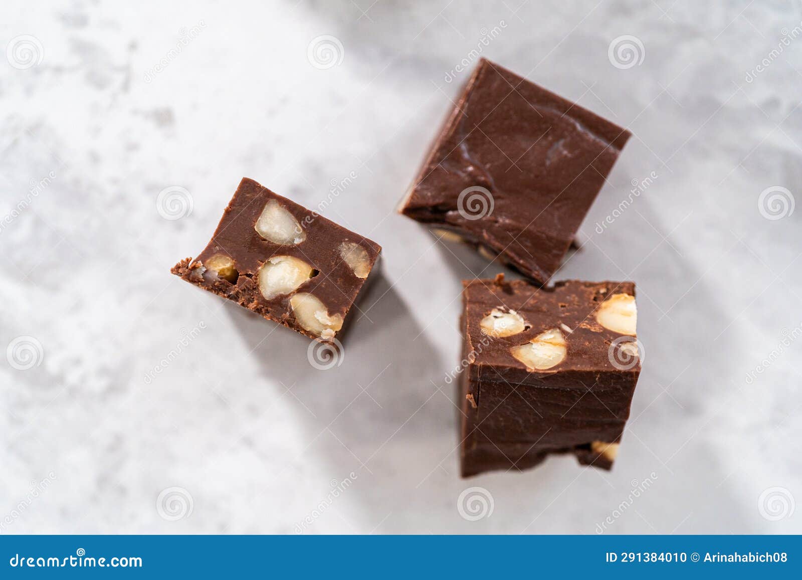 Chocolate macadamia fudge stock photo. Image of preparing - 291384010