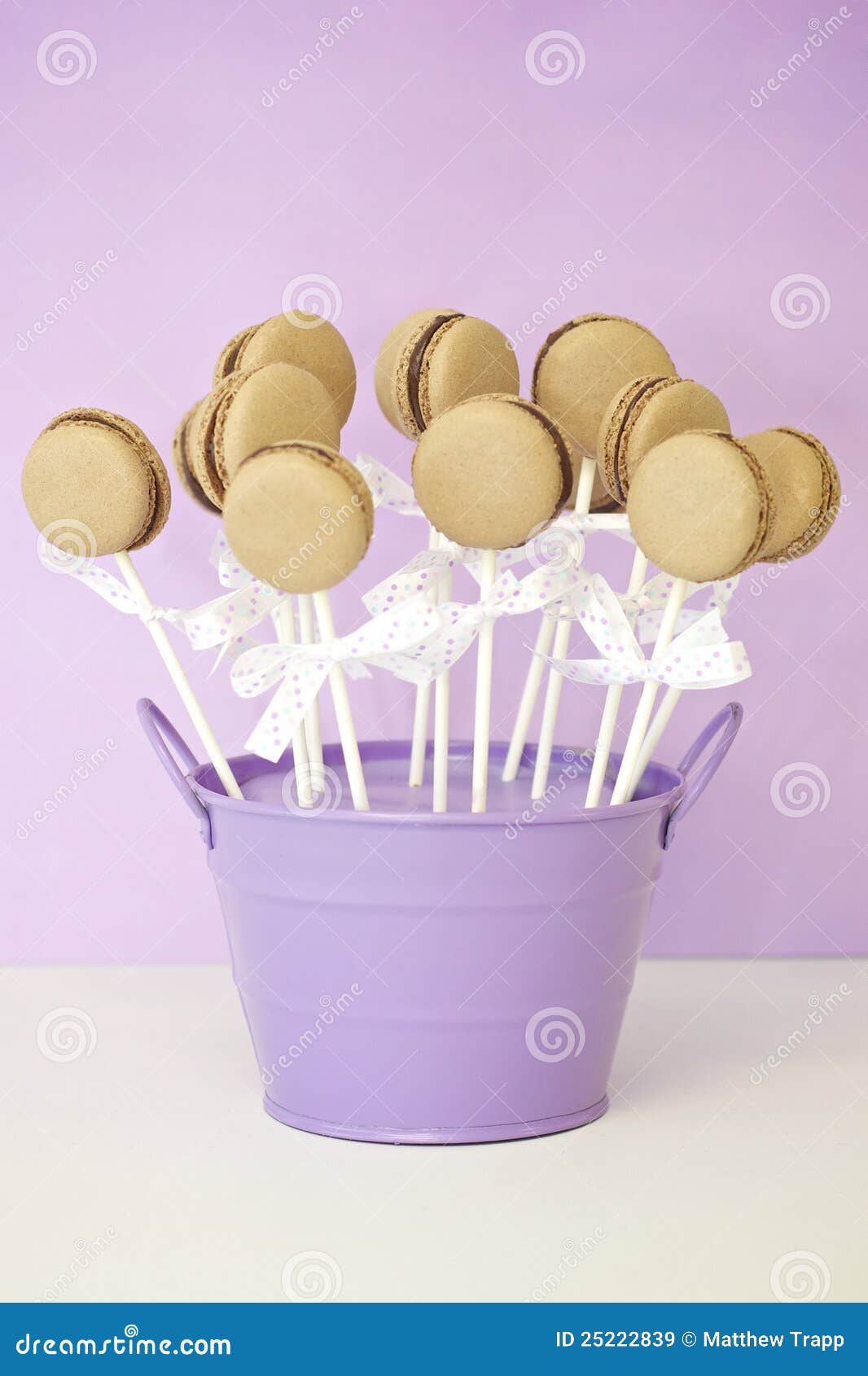 Chocolate macaron pops stock image. Image of confection - 25222839