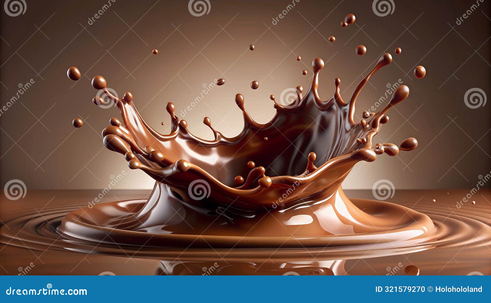 Chocolate Melt and Splash on Isolated Background. Realistic Texture ...