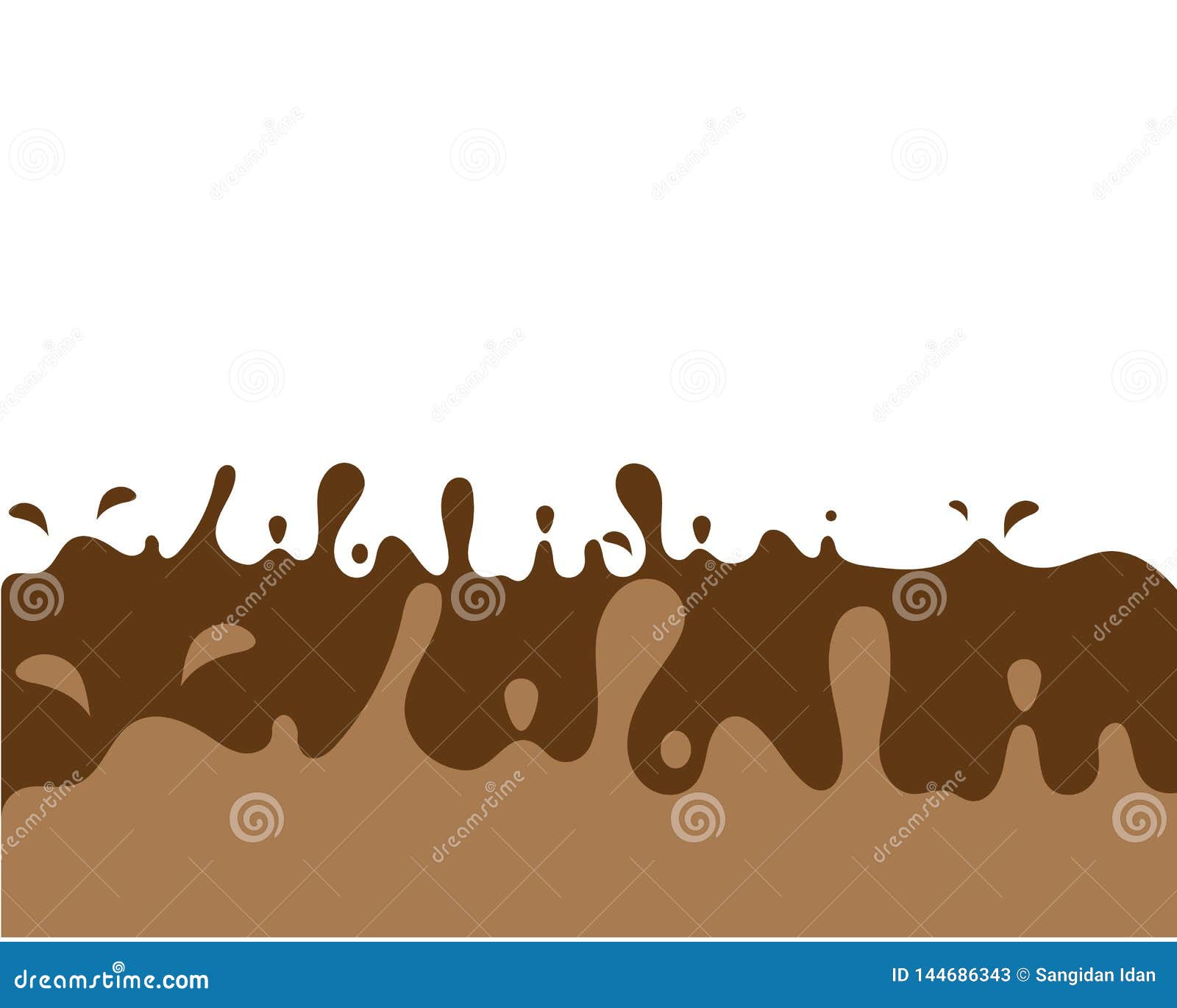 Chocolate melted vector stock vector. Illustration of cream - 144686343