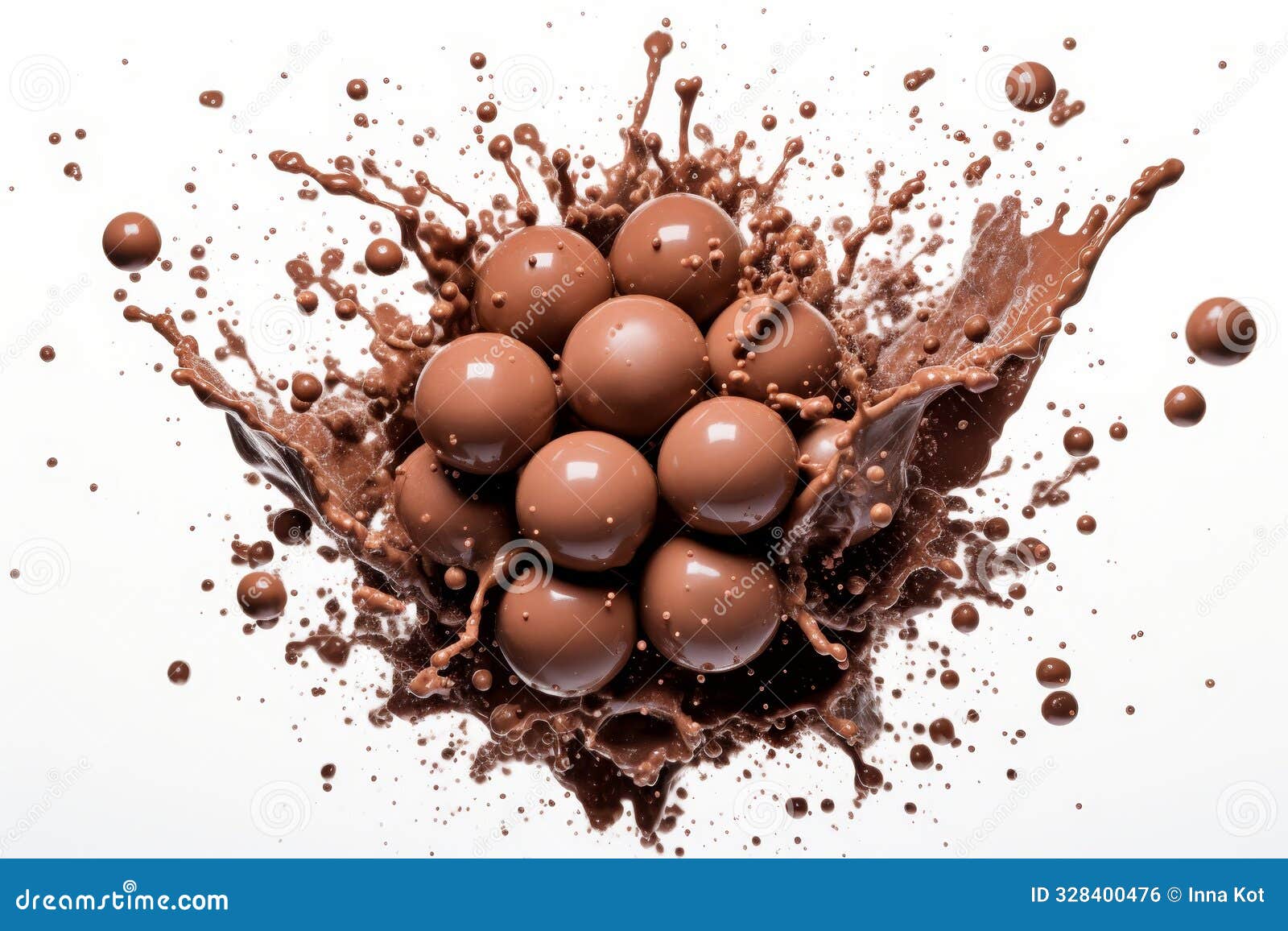 Chocolate Melting Explosion Splash Isolated on White, Burst Effect for ...