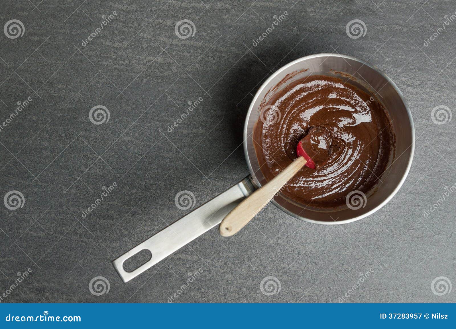 Chocolate Melting in Pot for Bakery Stock Image - Image of delicious ...