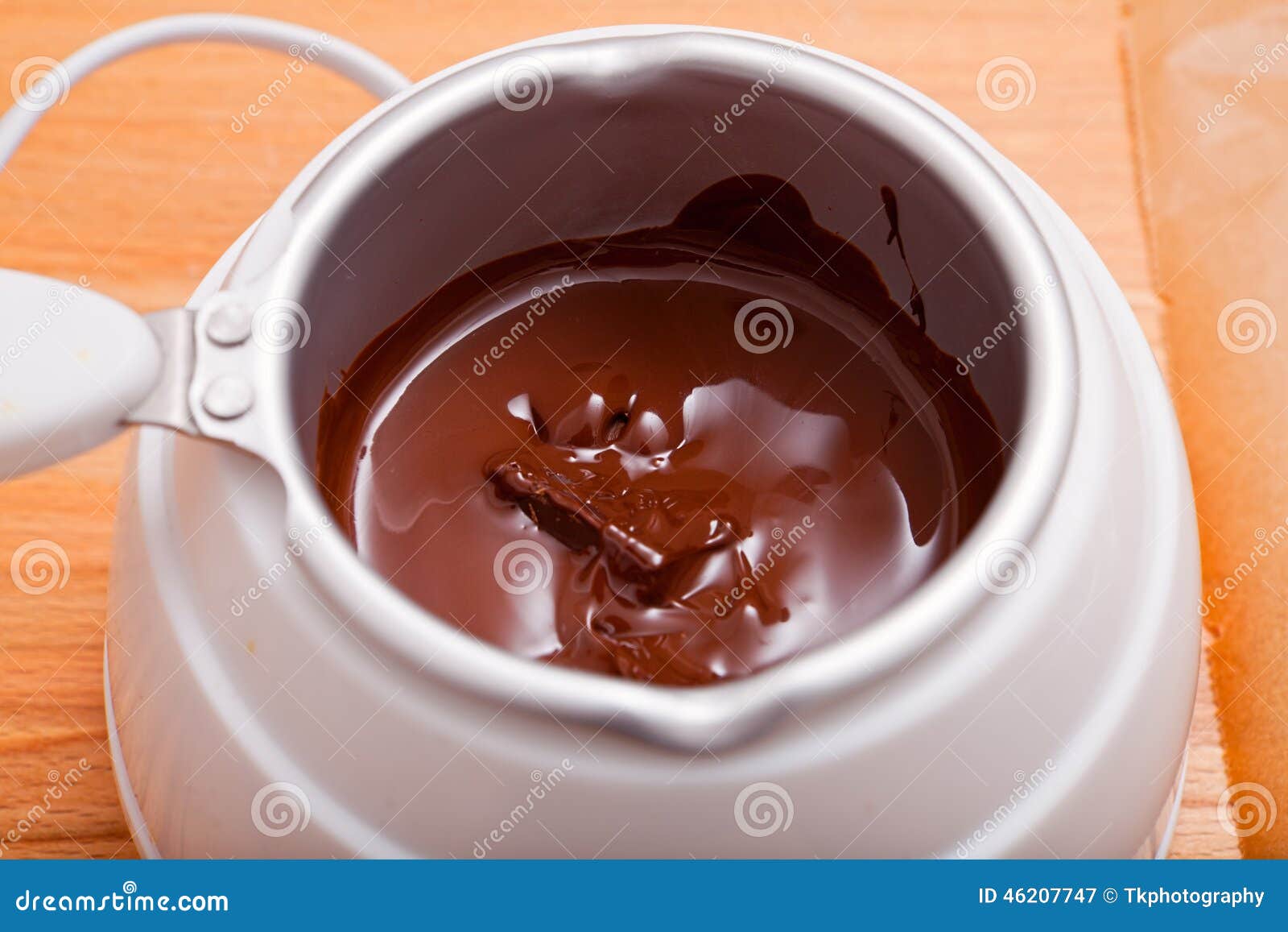 Chocolate Melting Pot stock image. Image of bakery, prepare - 46207747