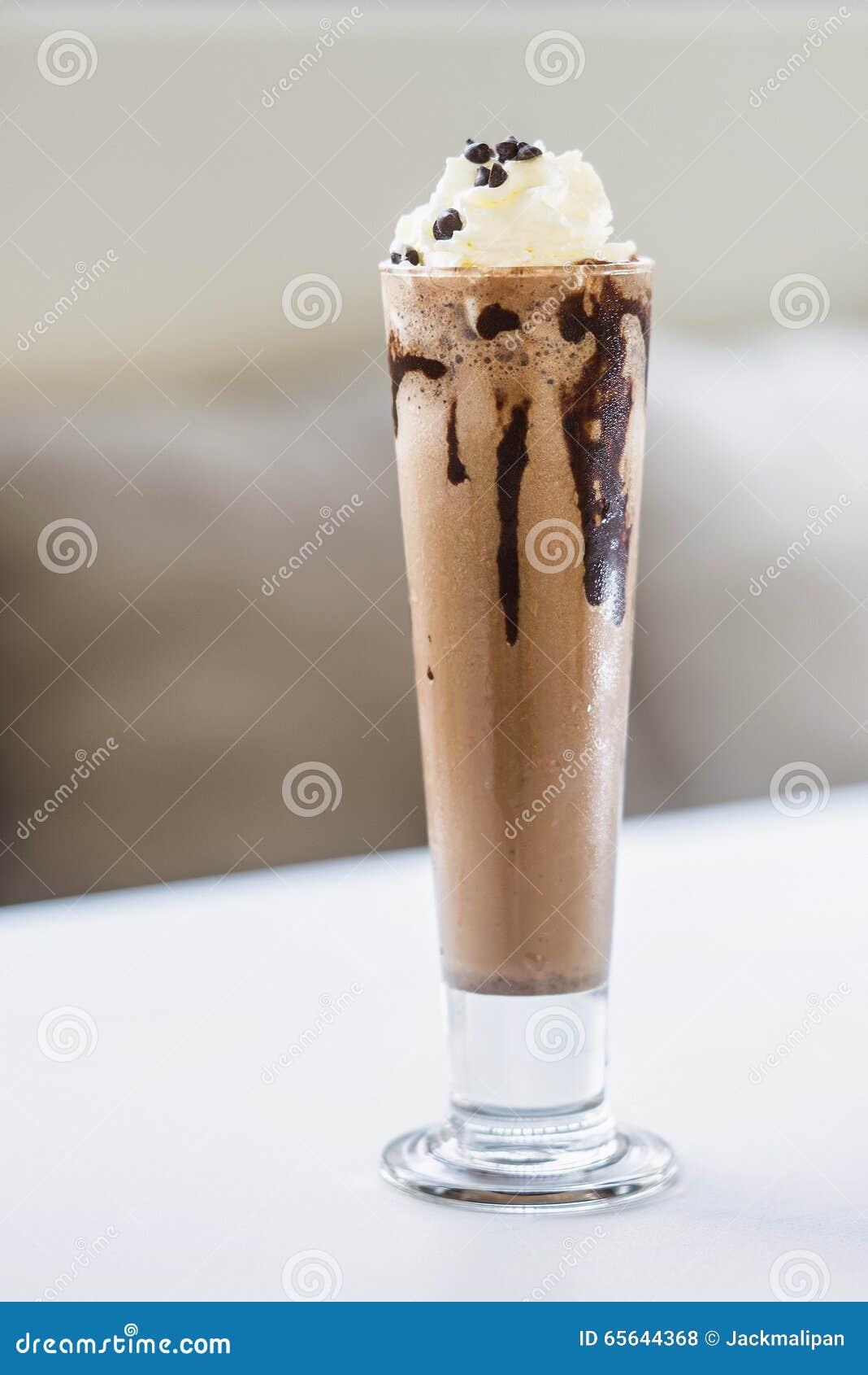 Chocolate Milk Shake with Whipped Cream Stock Photo - Image of ...