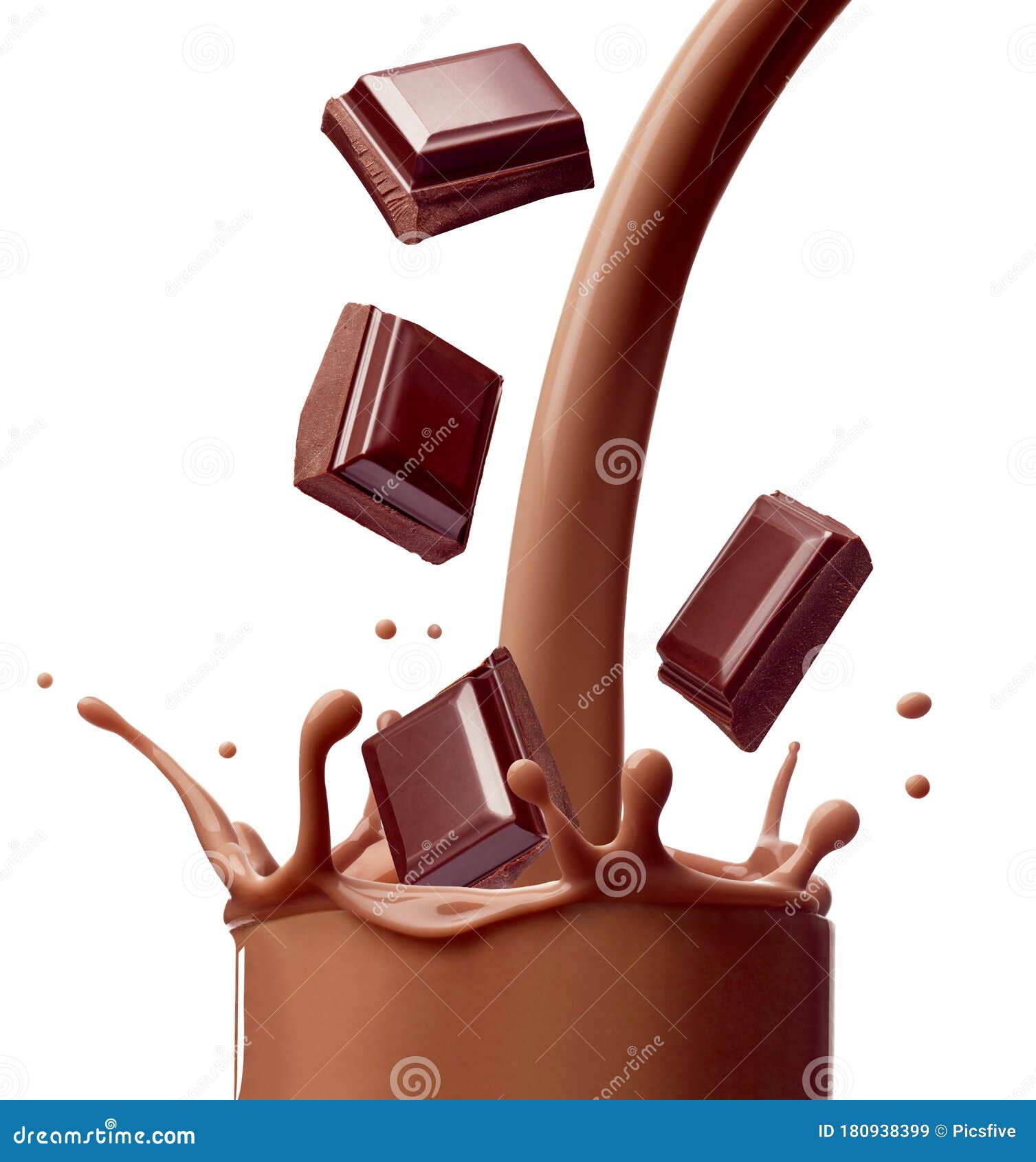 Chocolate Milk Splash Drink Beverage Dairy Drop Stock Image - Image of ...