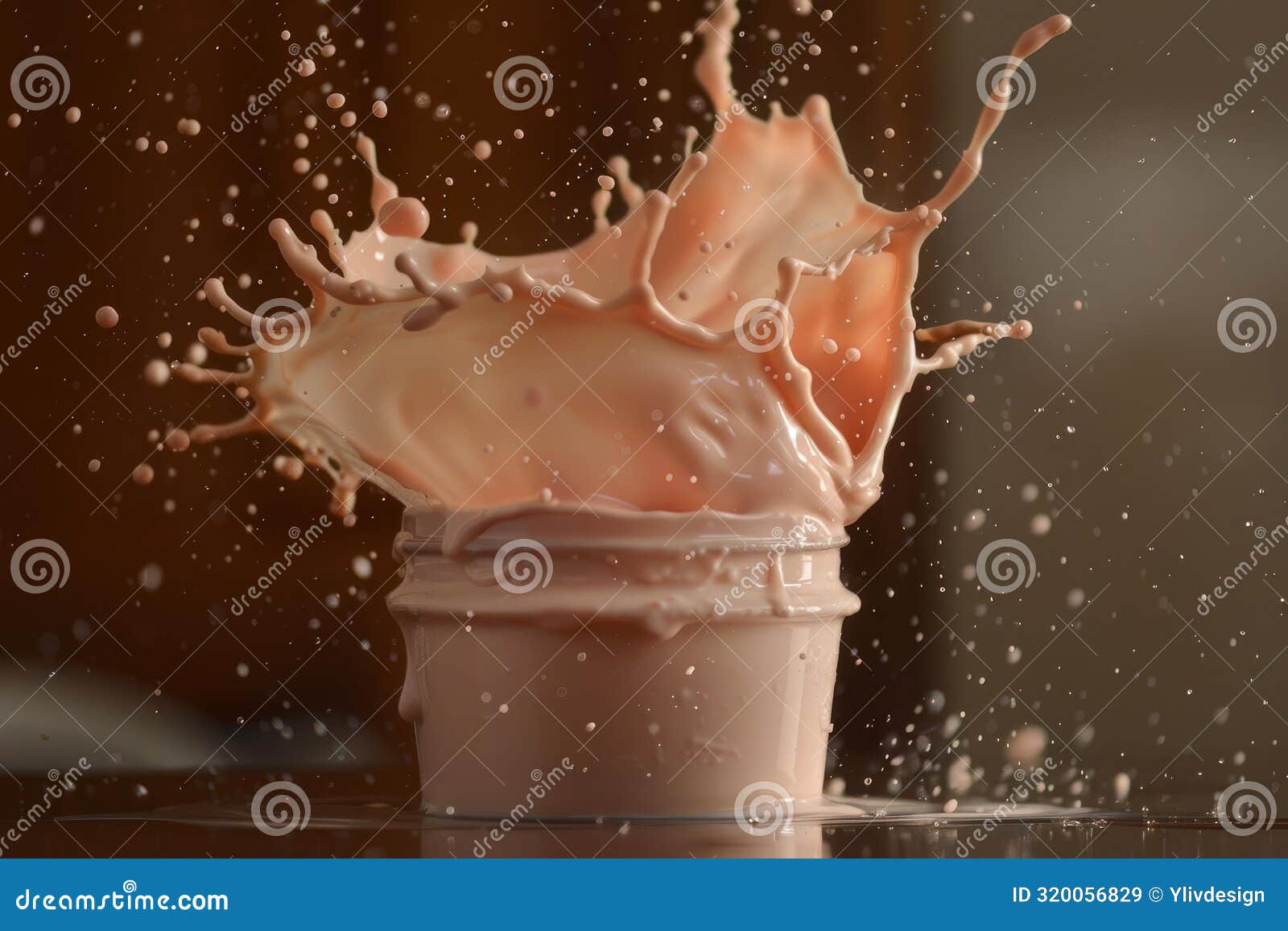 Chocolate Milk Splash from a Glass Stock Illustration - Illustration of ...