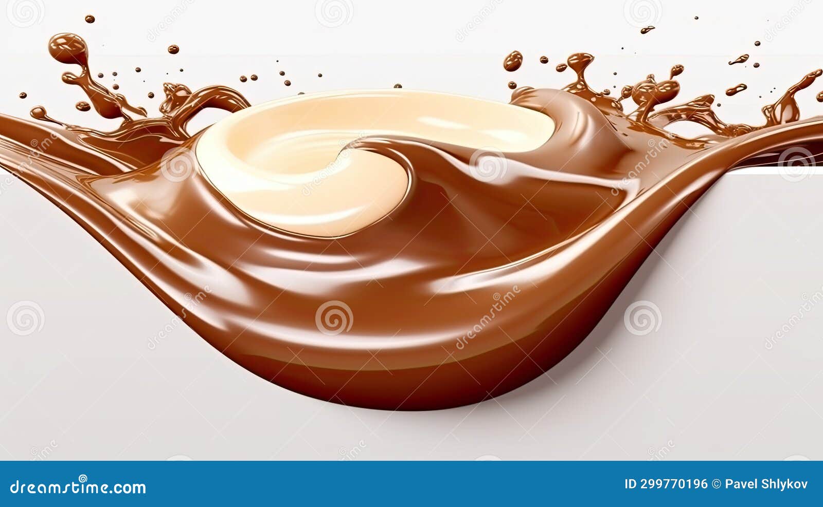 Chocolate and Milk Splashes Moving To Each Other Stock Photo - Image of ...