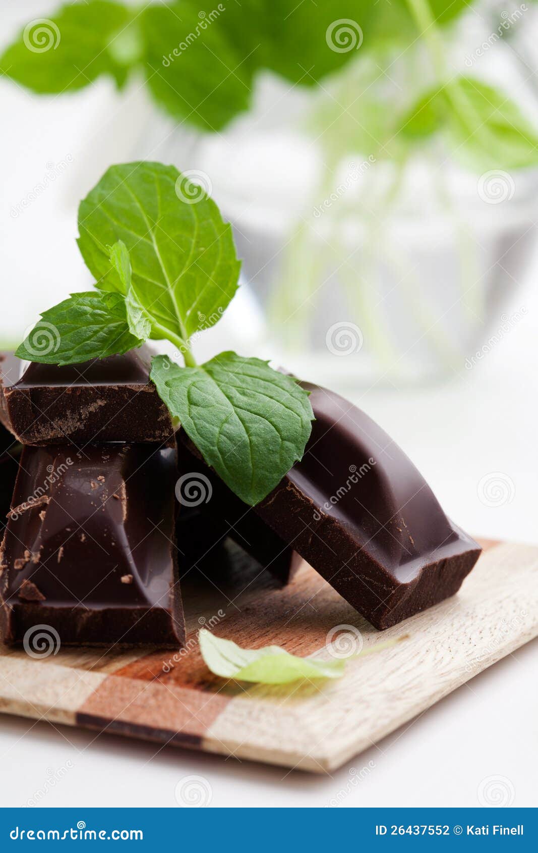 Chocolate with mint stock photo. Image of ingredient - 26437552