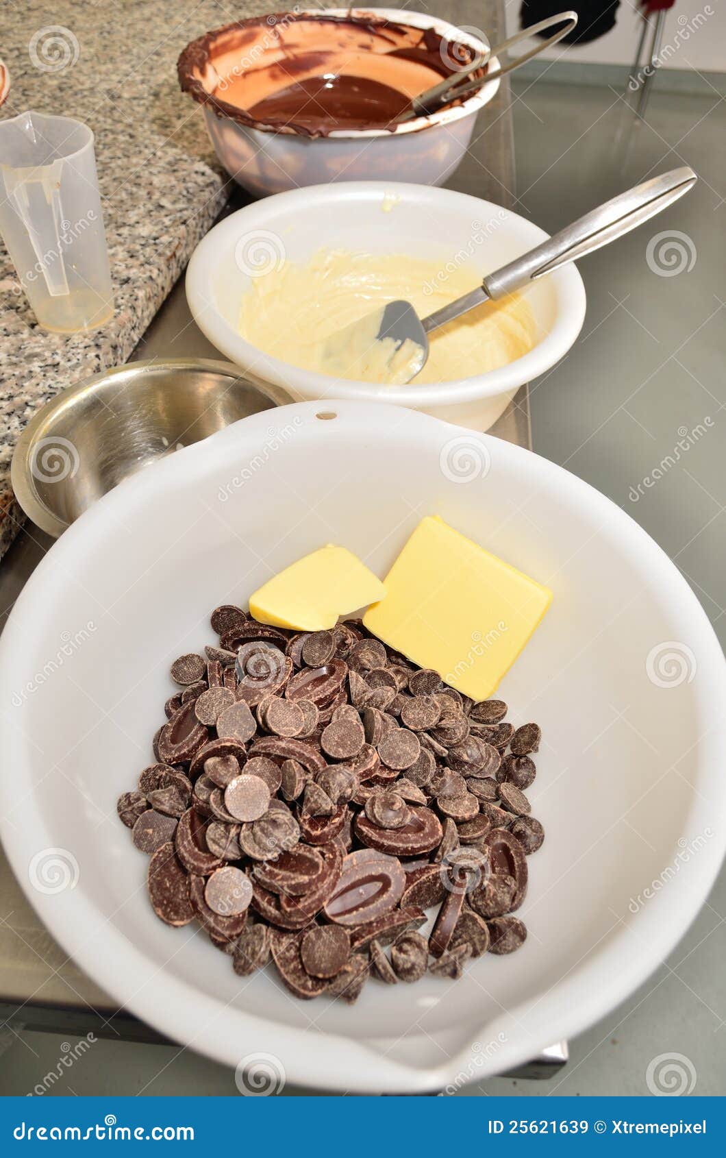 Chocolate Mixing stock image. Image of restaurant, sugar - 25621639