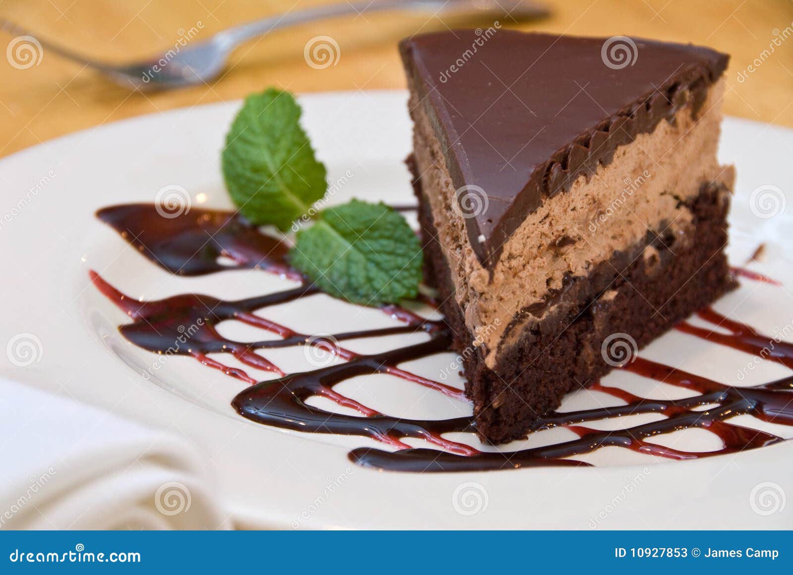 Chocolate Mocha Mousse Cake Stock Image - Image of horizontal, fudge ...