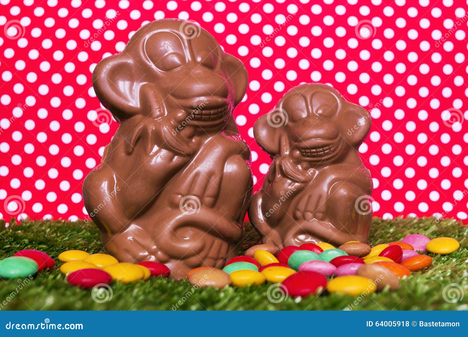 Chocolate Monkeys on the Grass Stock Photo - Image of beast, circus ...