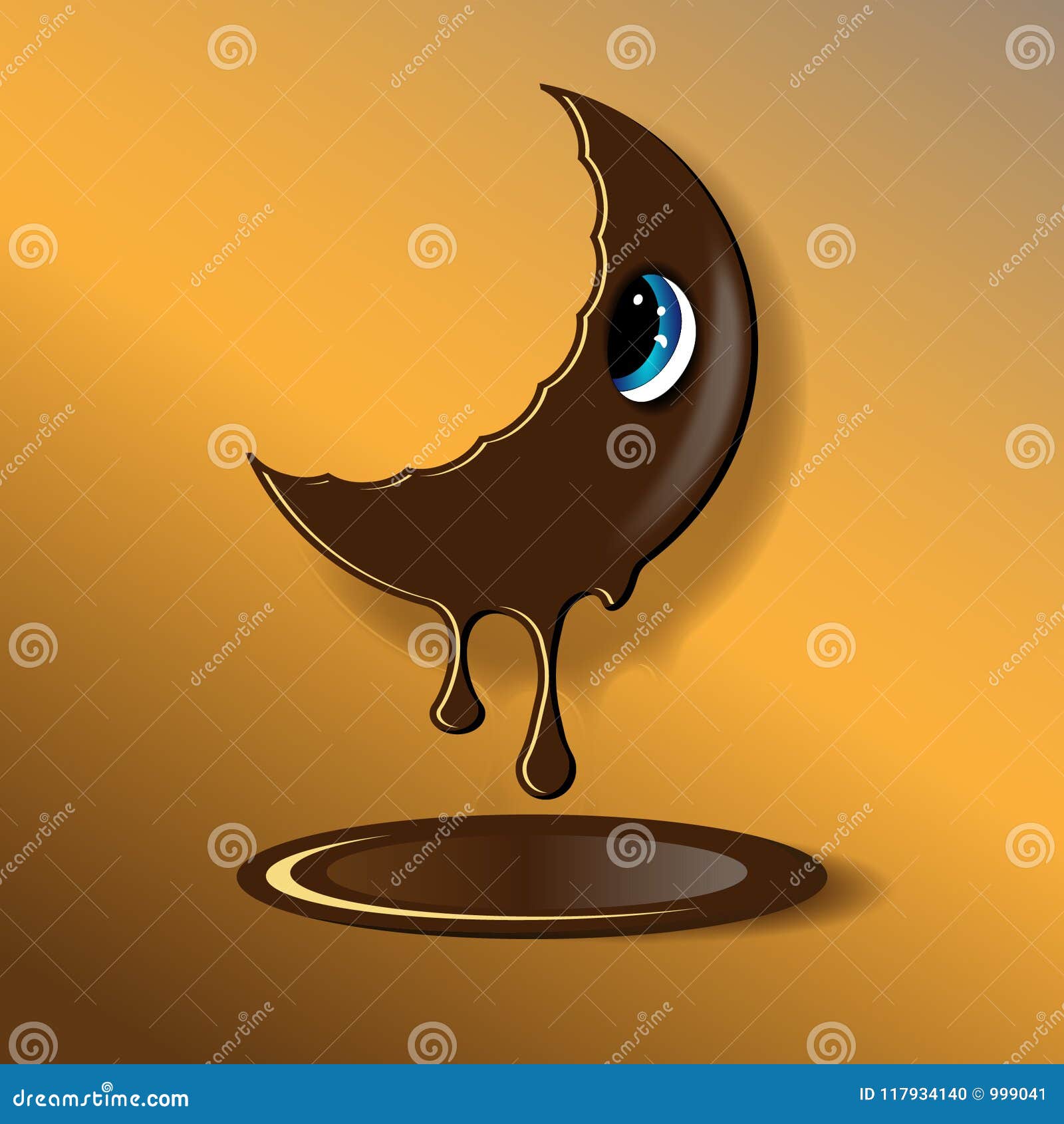 Chocolate Moon Bitten Chocolate Chip Cookies Vector Illustration Eps10 ... Chocolate Moon Bitten Chocolate Chip Cookies Vector Illustration Eps10 ...