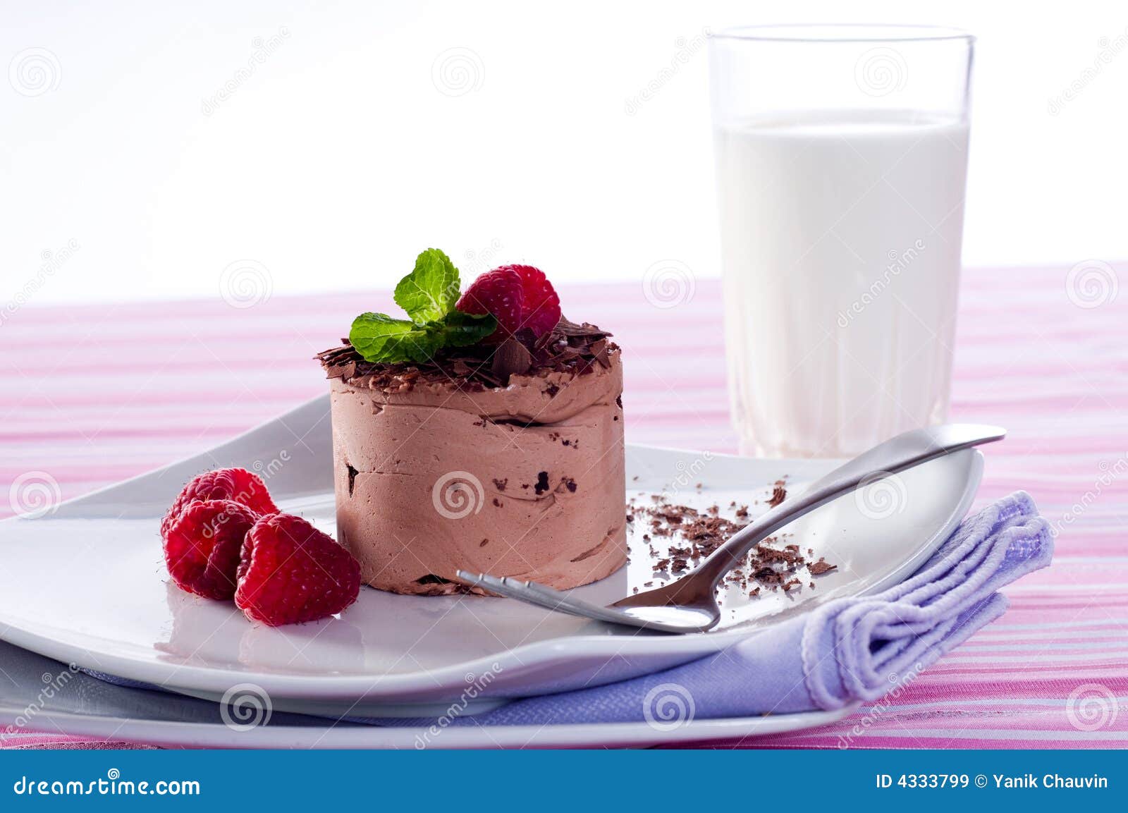 Chocolate Moose stock image. Image of plate, dessert, mint - 4333799