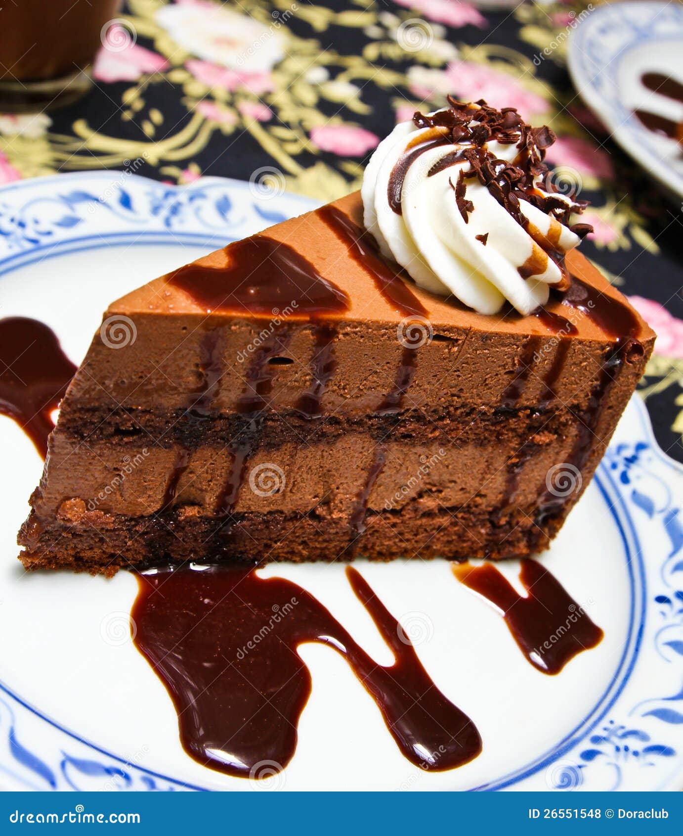 Chocolate moose cake stock photo. Image of brown, cream - 26551548