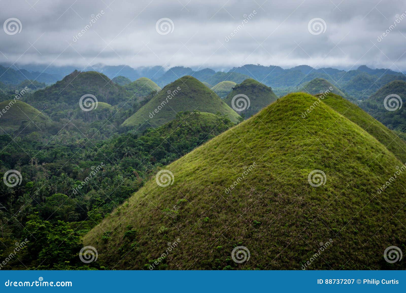 Chocolate Mountains of Bohol Island Stock Image - Image of beauty ...