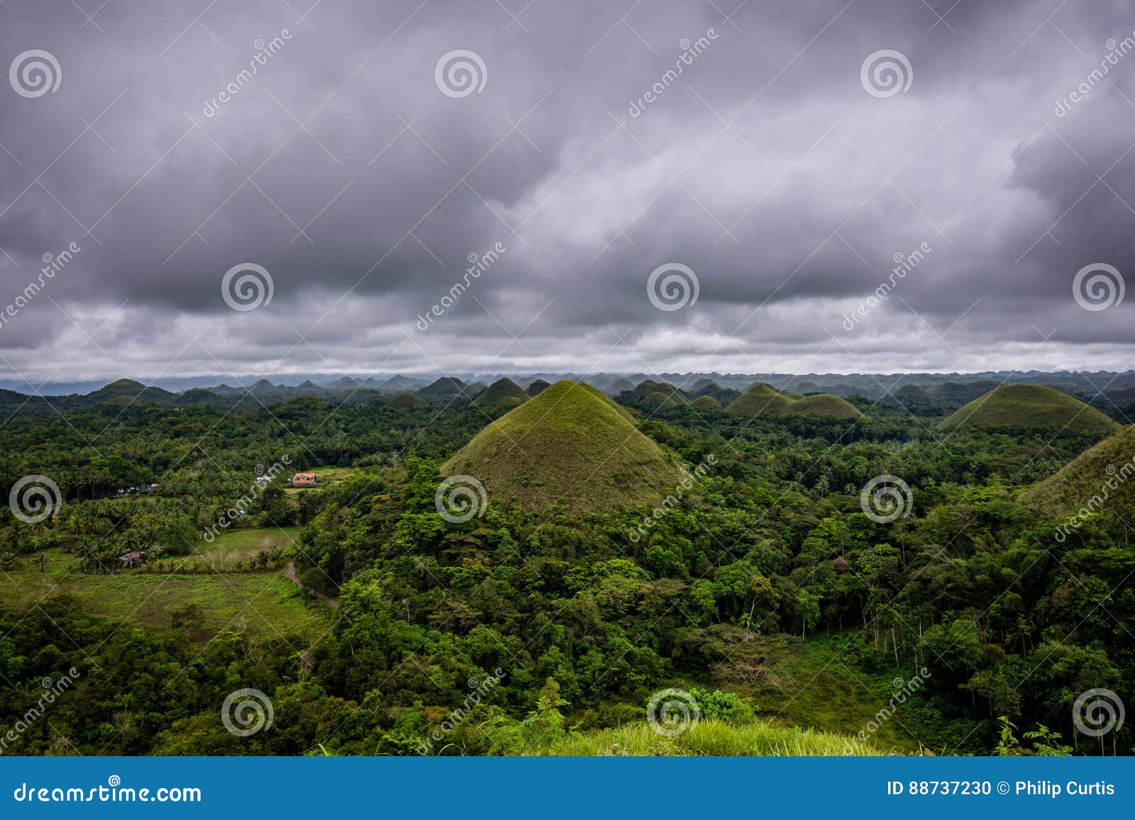 Chocolate Mountains of Bohol Island Stock Photo - Image of mountains ...