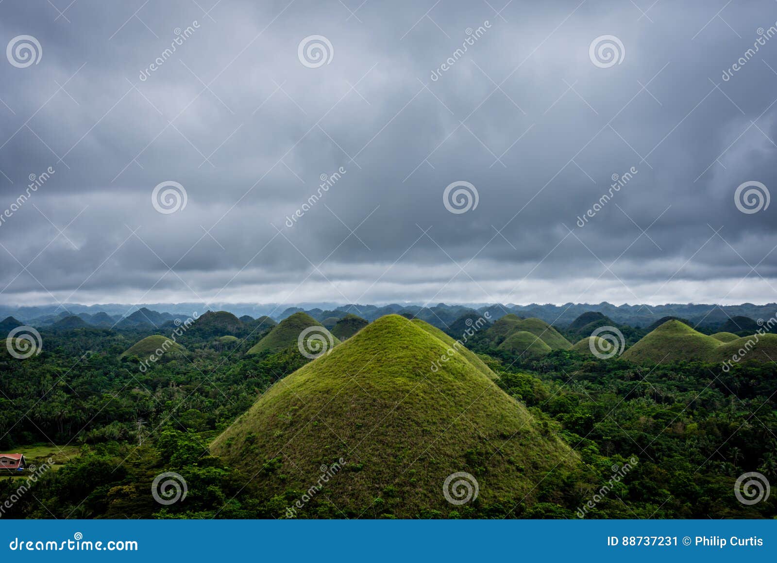 Chocolate Mountains of Bohol Island Stock Image - Image of forest ...