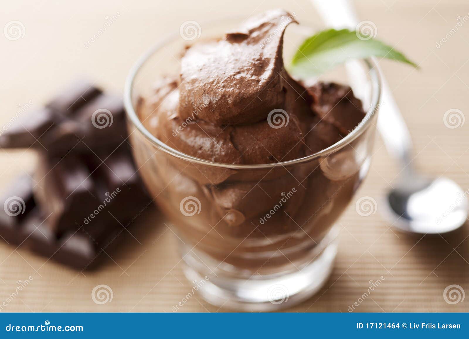 Chocolate mousse stock photo. Image of garnish, glass - 17121464