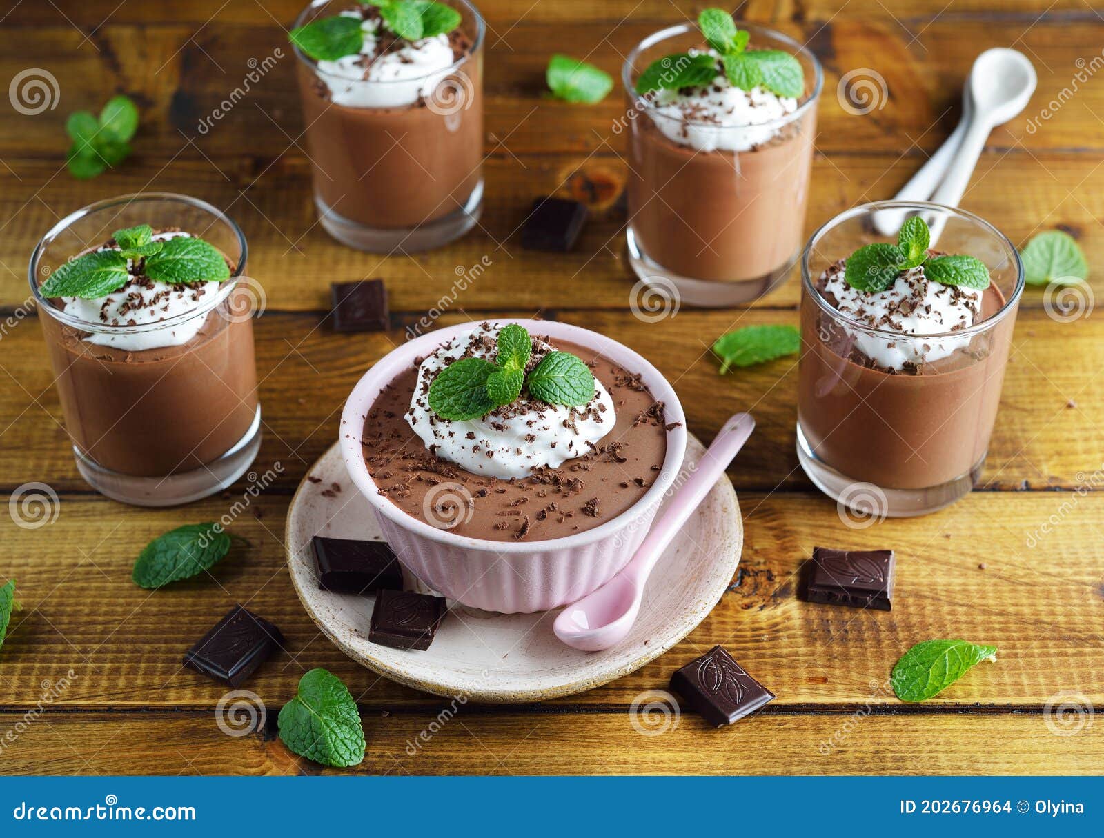 Chocolate mousse stock photo. Image of edible, cuisine - 202676964