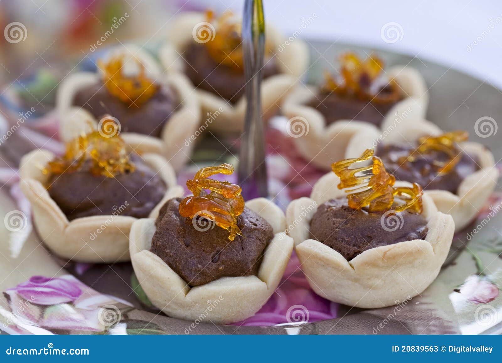 Chocolate mousse canapes stock image. Image of cake, pastries - 20839563