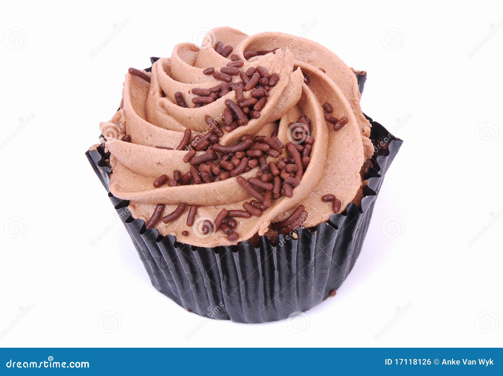Chocolate mousse cupcake stock photo. Image of fresh - 17118126