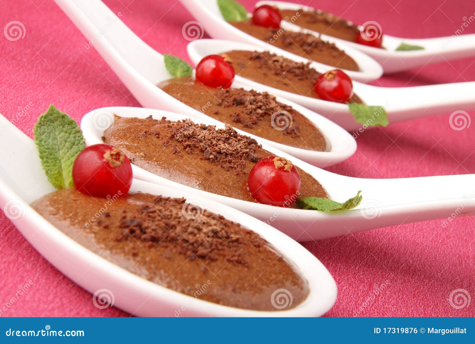 Chocolate mousse in spoon stock photo. Image of cuisine - 17319876