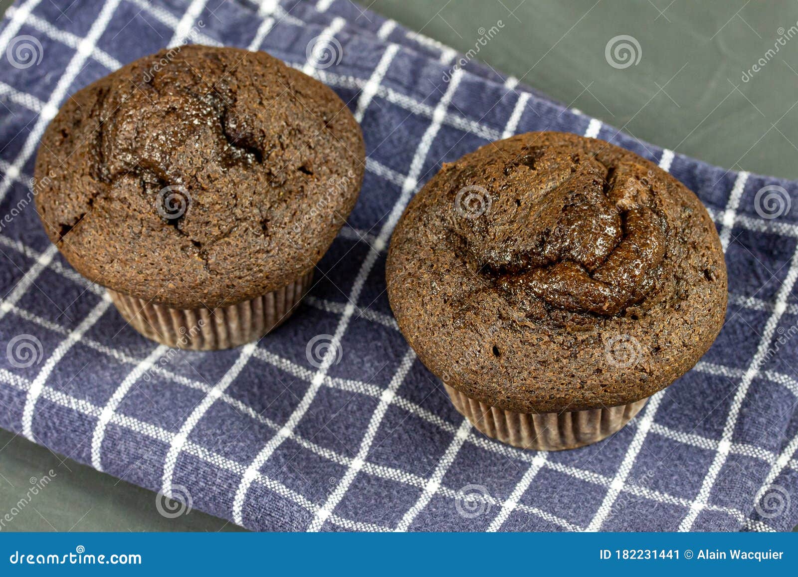 Chocolate Muffin on a Table Stock Image - Image of baking, homemade ...