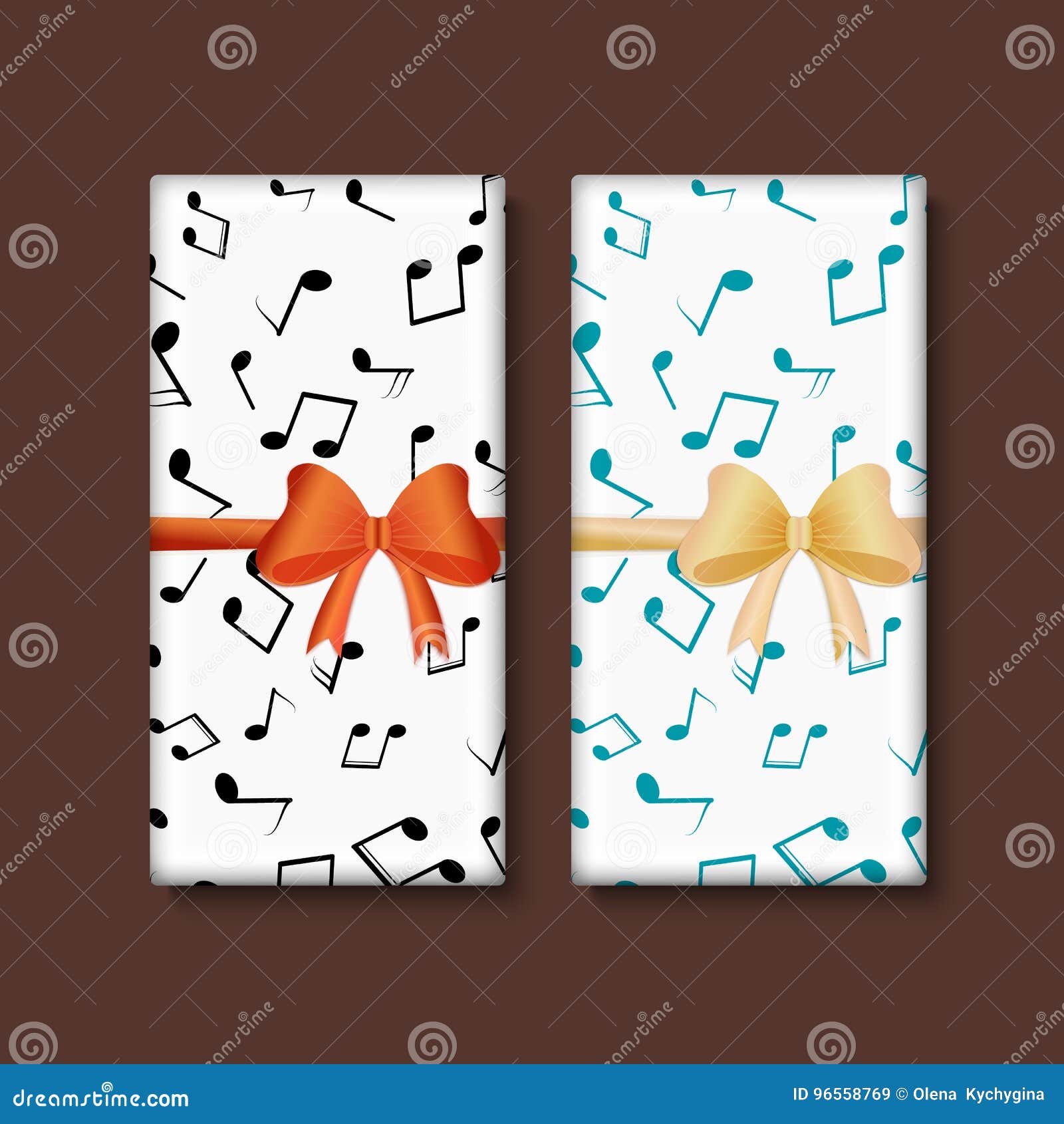 Chocolate with Musical Notes and Bow Stock Illustration - Illustration ...