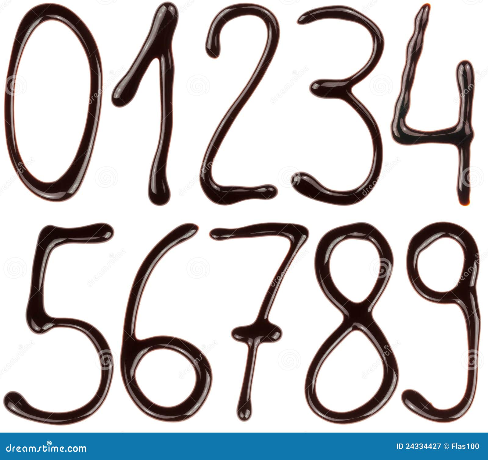 Chocolate numbers stock image. Image of leak, delicious - 24334427