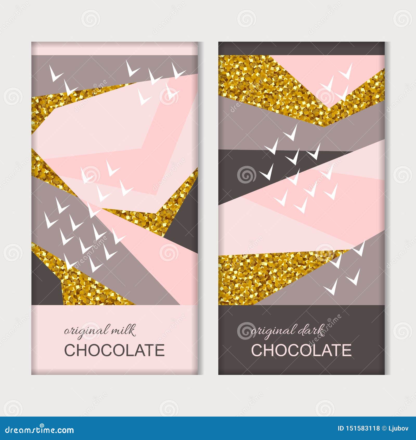Chocolate Packaging. Trendy Luxury Template with Creative Pattern with ...
