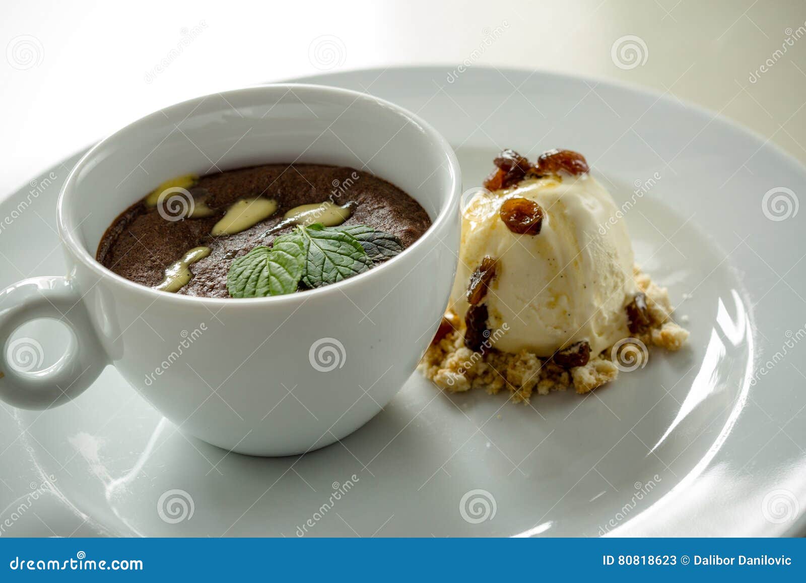Chocolate parfait stock image. Image of fresh, mint, dessert - 80818623