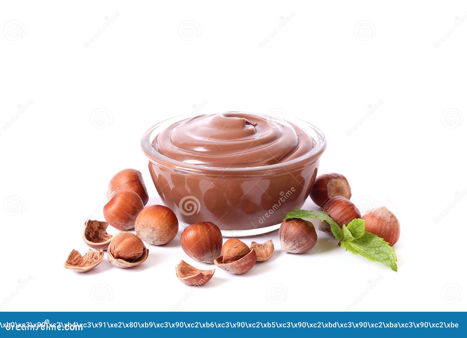 Chocolate Paste Isolated on White Stock Photo - Image of melt, edible ...