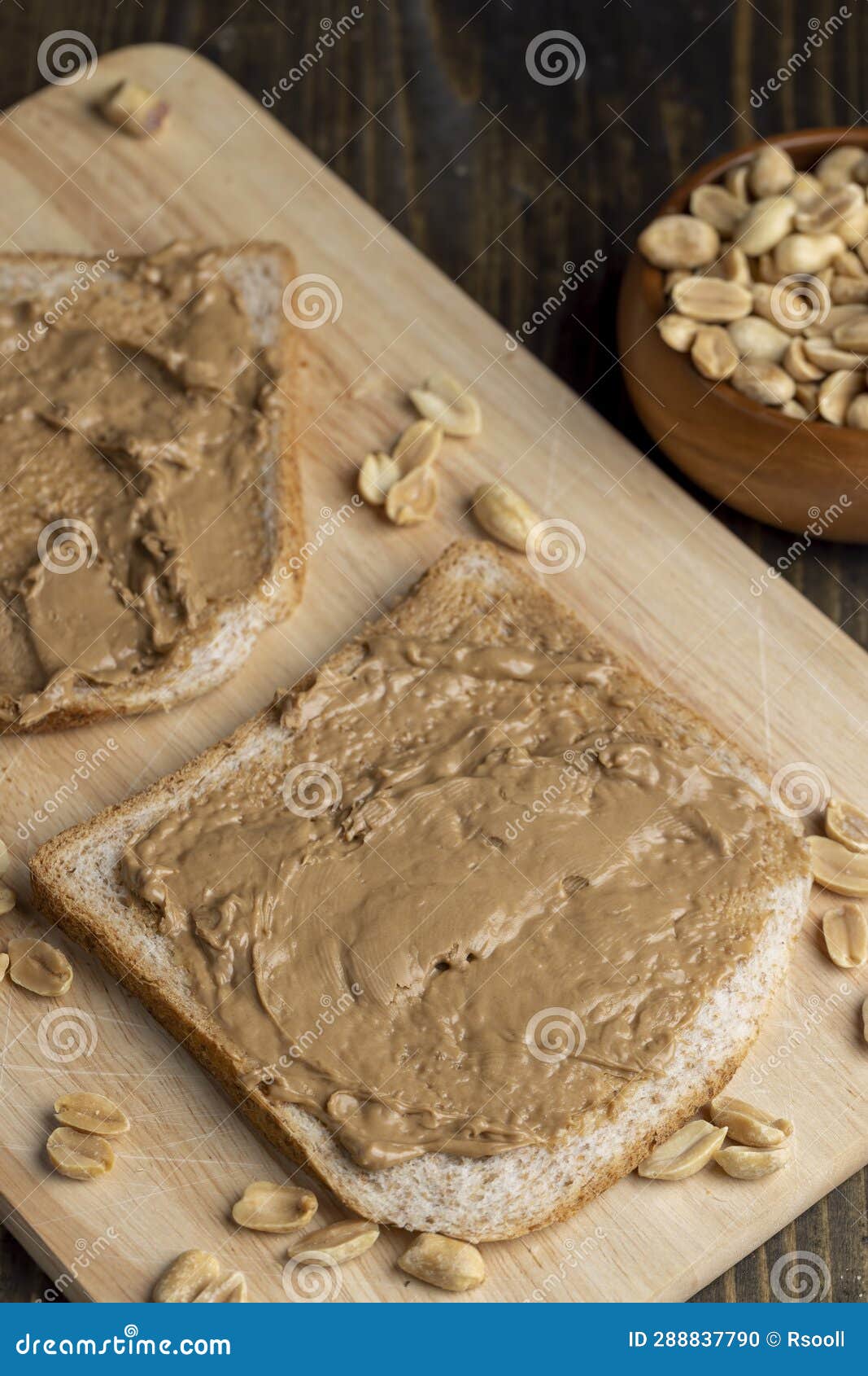 Chocolate Peanut Paste for a Quick Breakfast Stock Photo - Image of ...