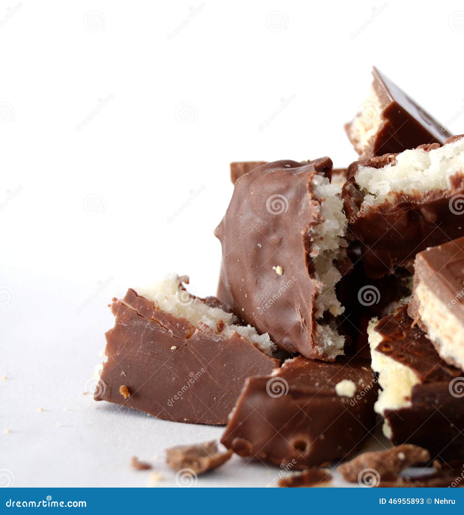 Chocolate stock image. Image of hazelnuts, mini, background - 46955893