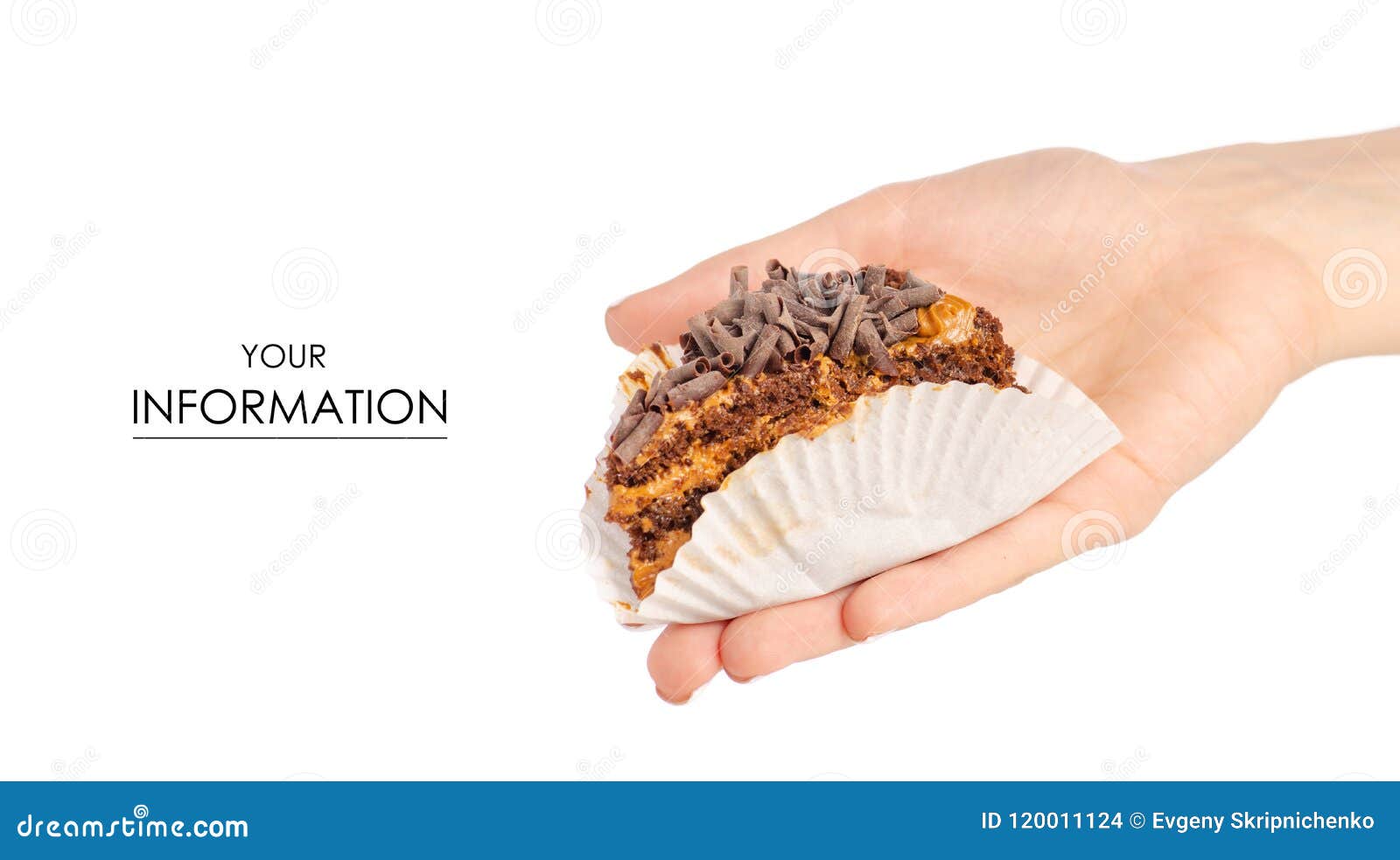 Chocolate Piece of Cake in Hand Pattern Stock Photo - Image of homemade ...